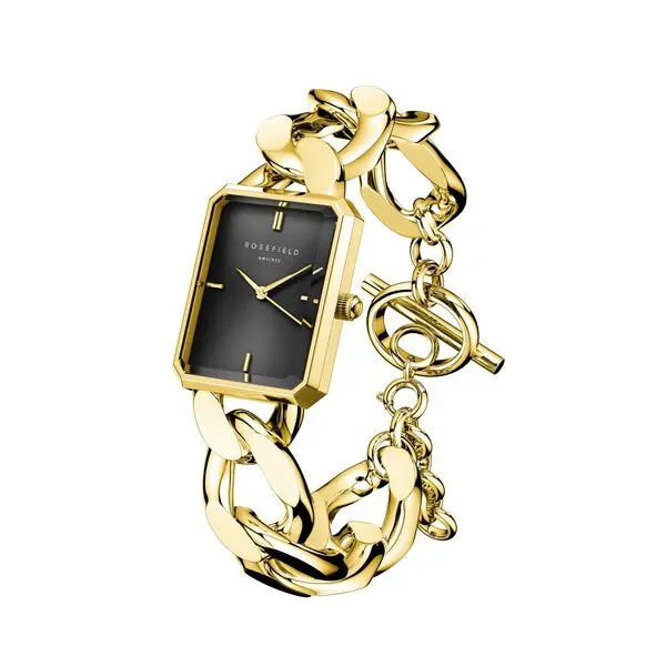 ROSEFIELD Studio Edition Octagon Xs Ladies Toned Chain Watch - Gold