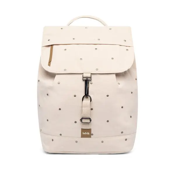 LEFRIK Kaut Backpack Ecru Dots - White