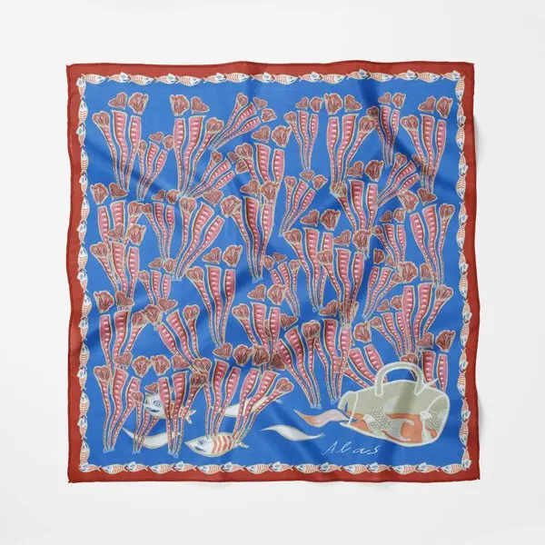 ALAS Silk Square Shawl