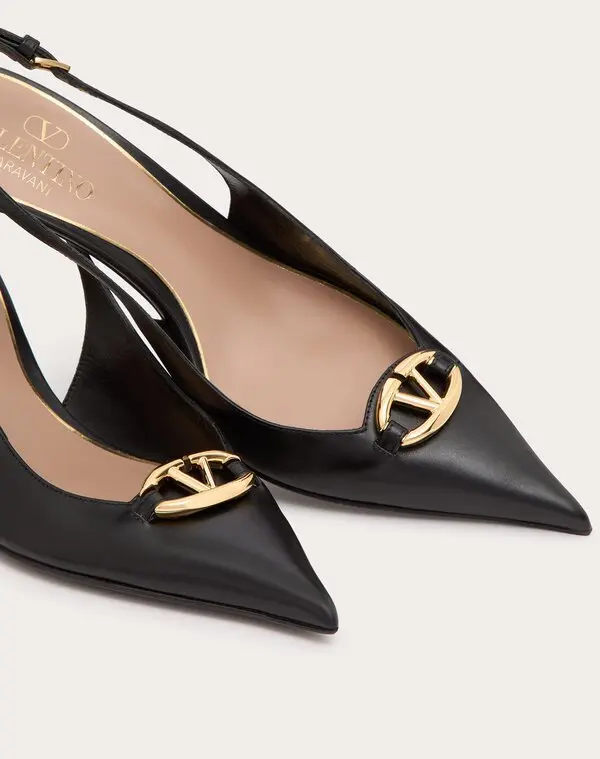 Valentino Garavani Vlogo Signature Pointed Toe Slingback Pumps