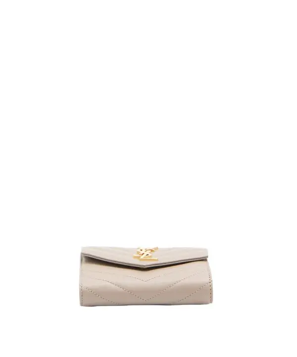 Saint Laurent Cassandre Matelassé Compact Tri-fold Wallet