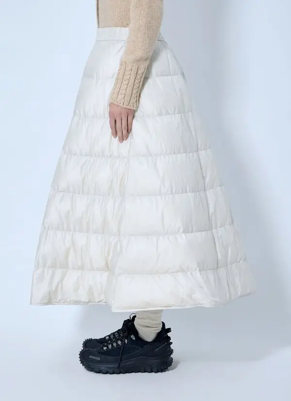 Moncler A-line Down Midi Skirt