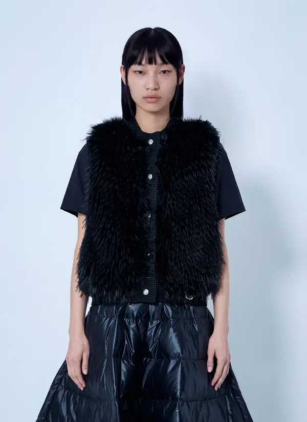 Moncler Wool Down Gilet - Black