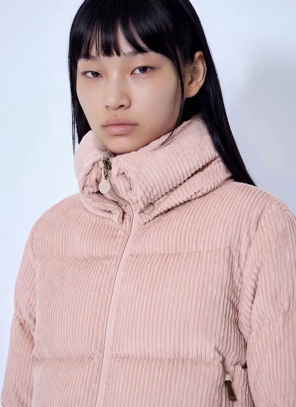 Moncler Lumineux Corduroy Short Down Jacket