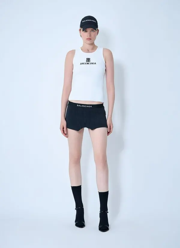 Balenciaga Cut-off Brief Mini Skirt