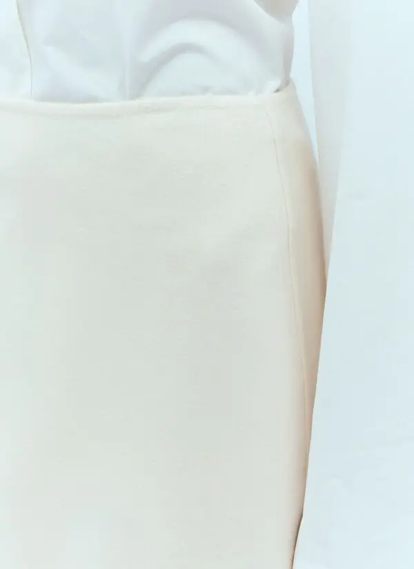 THE ROW Bartellette Midi Skirt - Beige