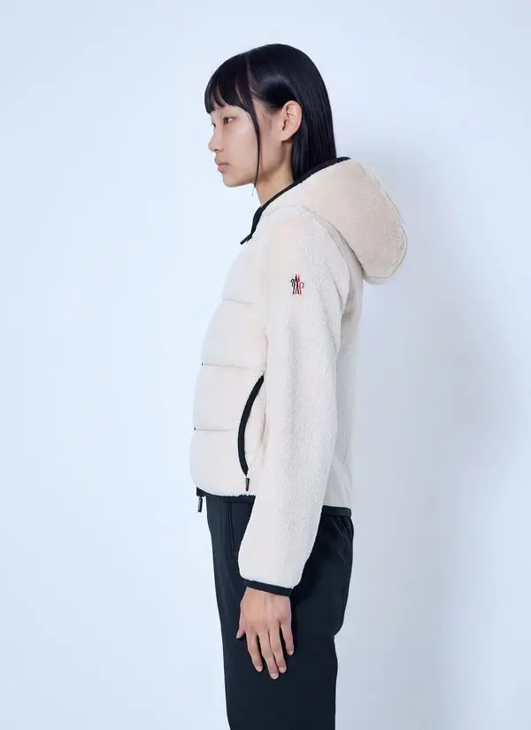 Moncler Polartec® Padded Zip-up Hoodie - Cream
