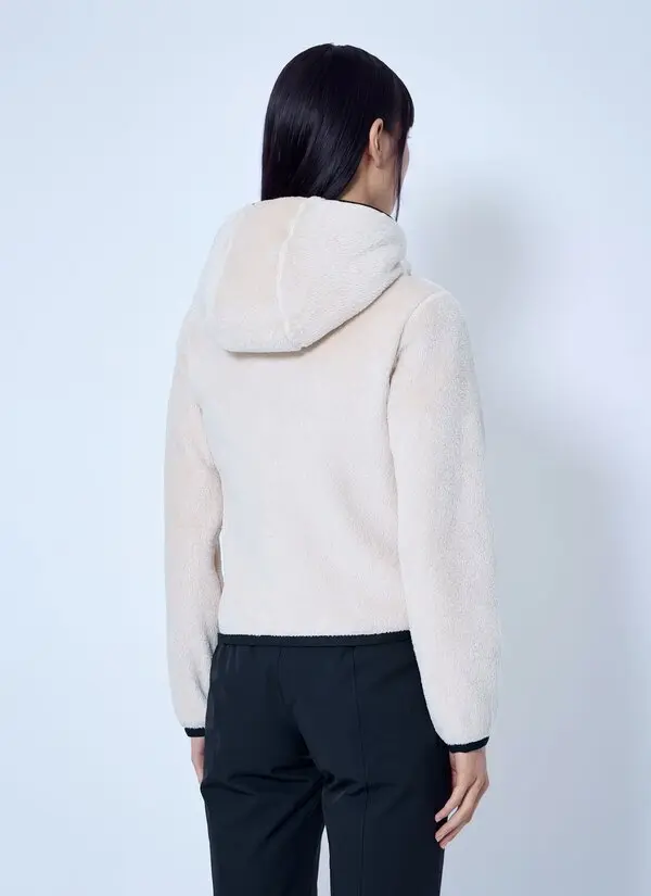Moncler Polartec® Padded Zip-up Hoodie - Cream