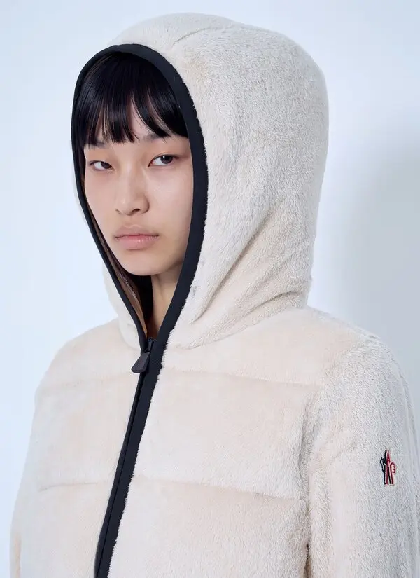 Moncler Polartec® Padded Zip-up Hoodie - Cream