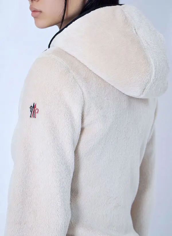 Moncler Polartec® Padded Zip-up Hoodie - Cream