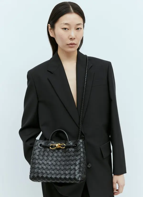 Bottega Veneta Small Andiamo Handbag - Black