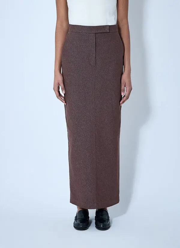 Max Mara Tailored Midi Skirt - Brown