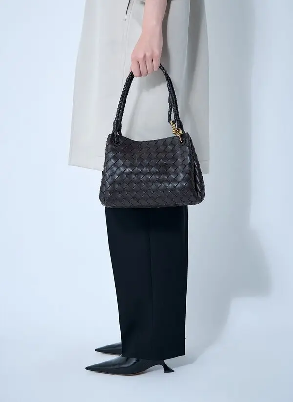 Bottega Veneta Medium Parachute Shoulder Bag - Brown
