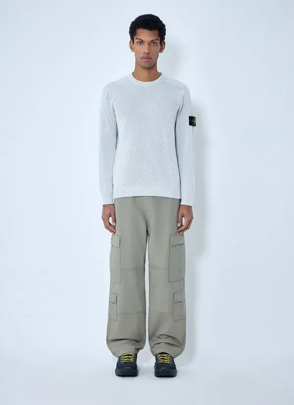 Stone Island Ribbed Knit Crewneck Sweater
