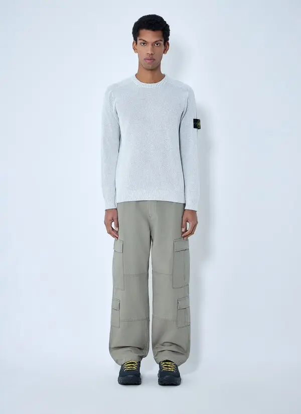 Stone Island Ribbed Knit Crewneck Sweater