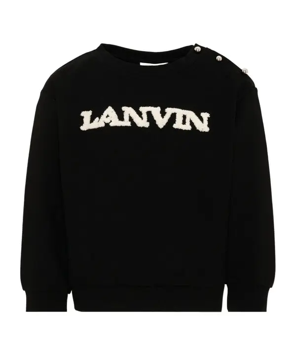 LANVIN Logo Patch Crewneck Sweatshirt