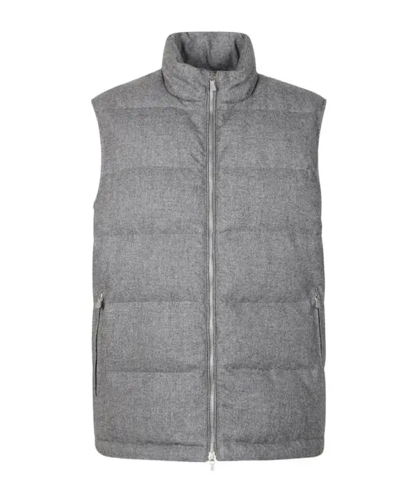 Eleventy Zipper Vest - Gray