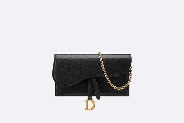 Dior Small Saddle Pouch With Chain