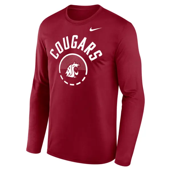 Nike Washington State Basketball Shoot Around Legend Dri-fit College Long-sleeve T-shirt - Red