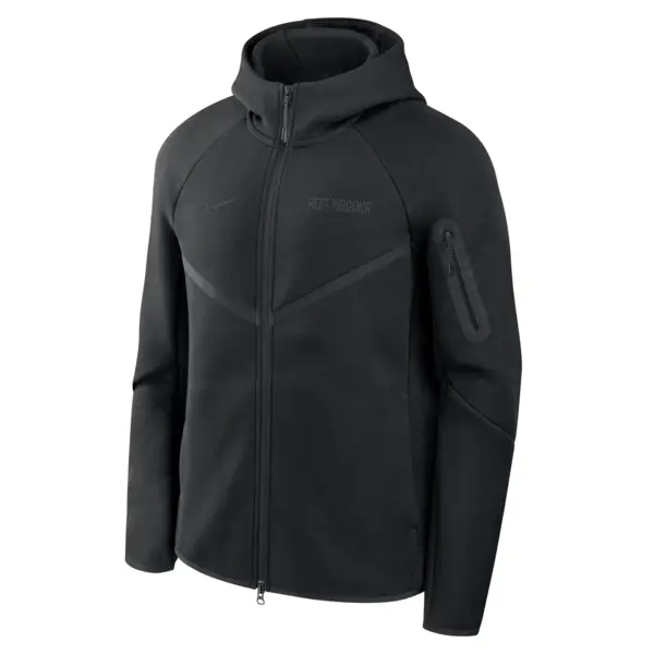 Nike West Virginia Tech Fleece College Full-zip Hooded Jacket - Black