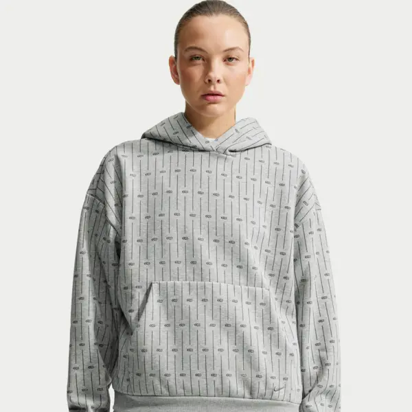 Nike Caitlin Clark Standard Issue Brushed Pullover Basketball Hoodie - Grey