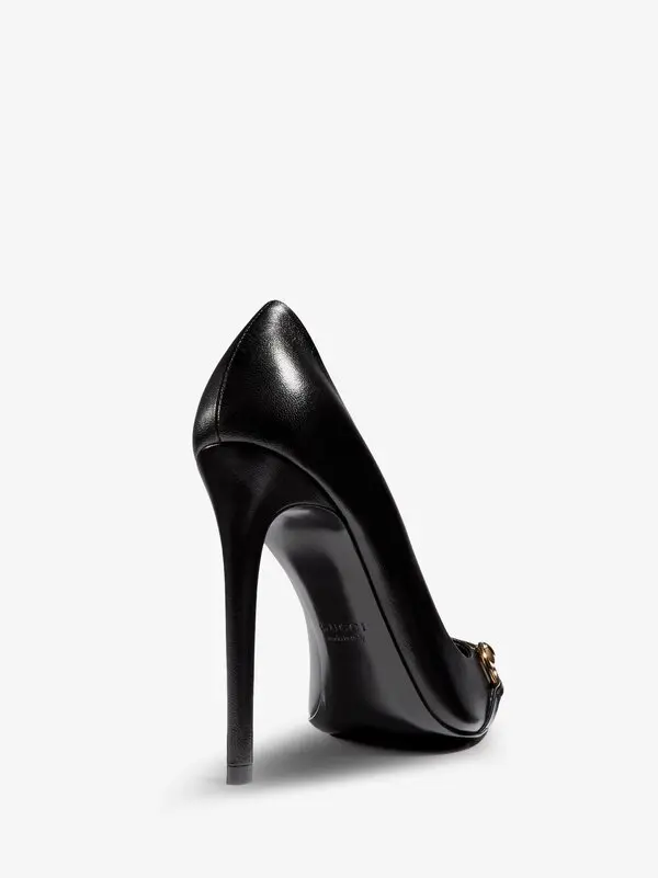 Gucci Donna Leather Décolleté With Horsebit Detail
