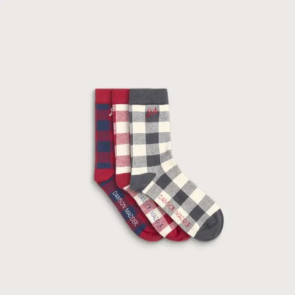 DAMSON MADDER Socks 3 Pack
