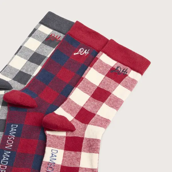 DAMSON MADDER Socks 3 Pack