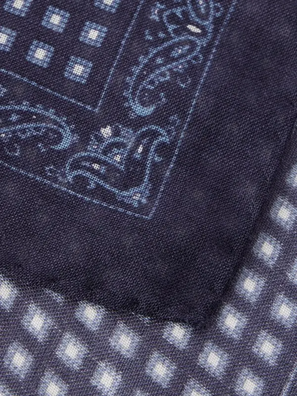 DRAKE'S Paisley-print Silk And Wool-blend Challis Pocket Square