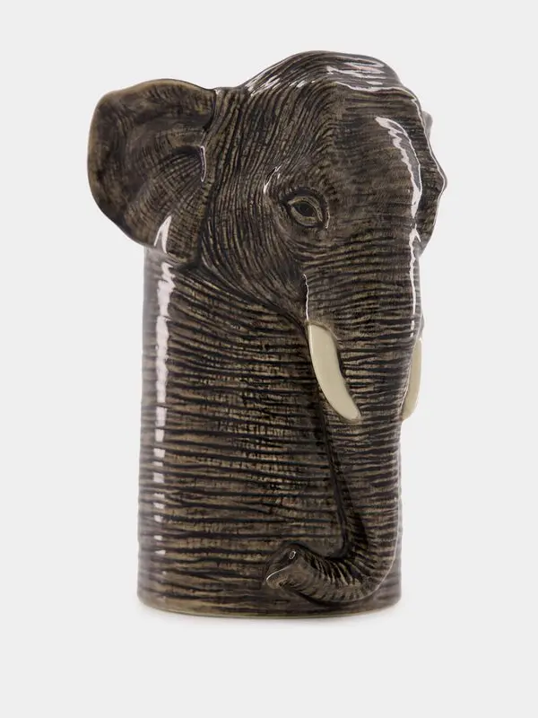 QUAIL CERAMICS Elephant Utensil Pot