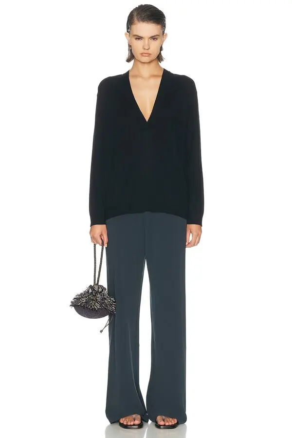 EAVES Geri V Neck Top