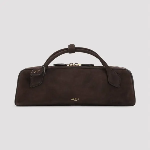 Alaïa Teckel Suede Clutch