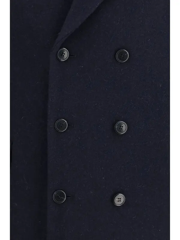 Prada Double-breasted Shetland Wool Coat