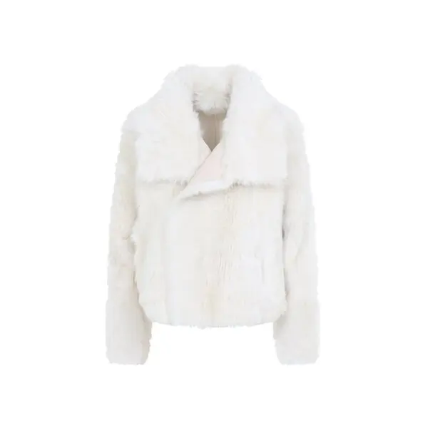 YVES SALOMON Shearling Short Coat - Multicolor