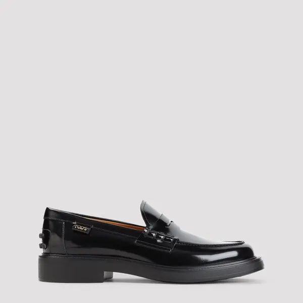 TOD'S Brushed Leather Loafer - Black