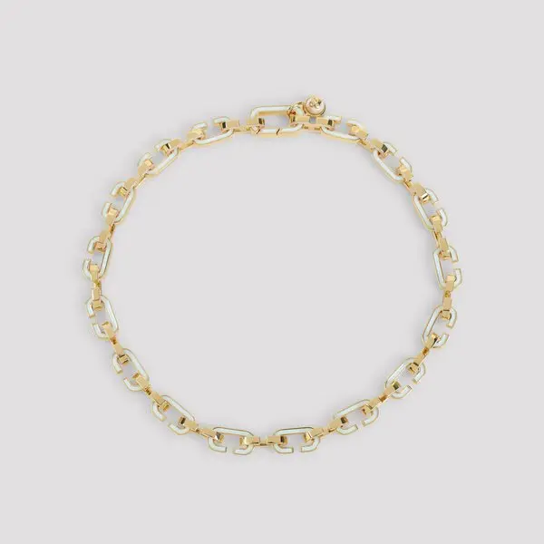 Casablanca Enamel C Link Necklace
