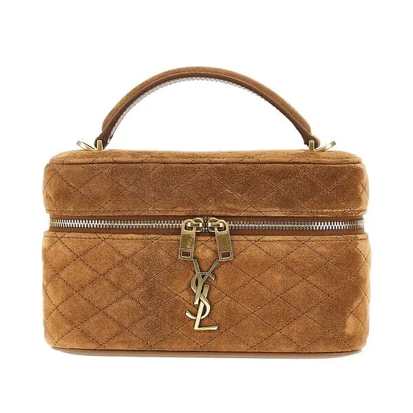 Saint Laurent Suede Leather 'gaby' Mini Bag - Brown