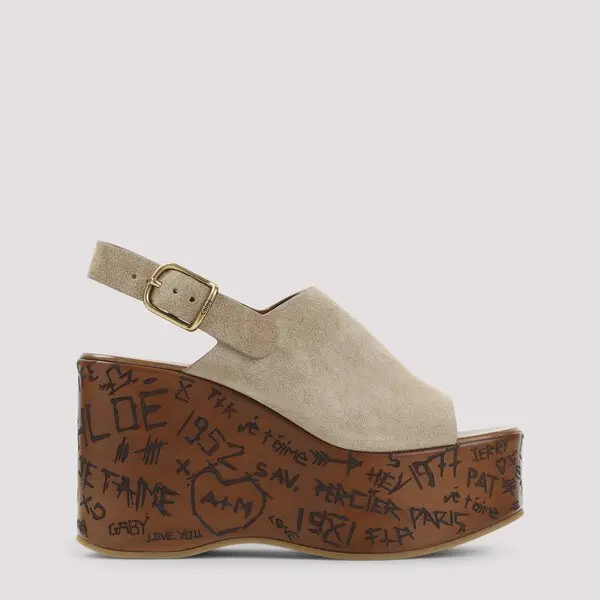 Chloé Maxime Wedges Sandals - Multicolor