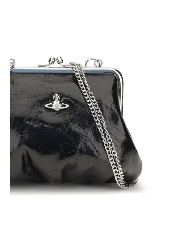 VIVIENNE WESTWOOD Granny Frame Patent Leather Handbag