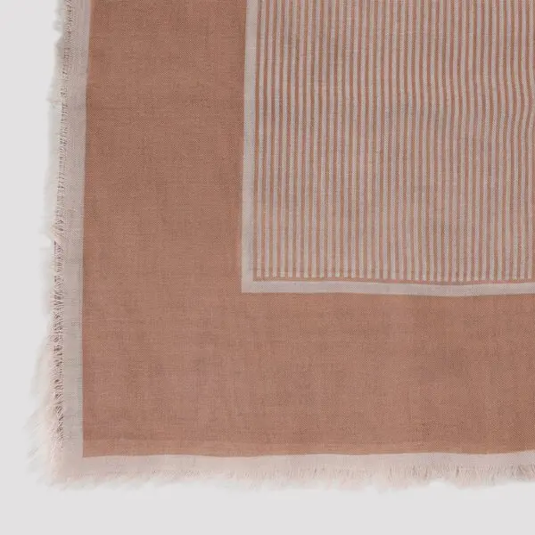 Saint Laurent Large Striped Carré Scarf