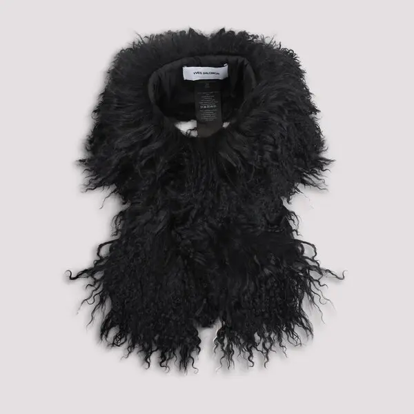 YVES SALOMON Collar Scarf - Black