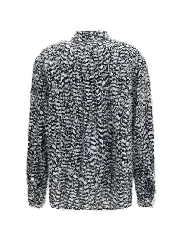 Bottega Veneta Viscose Shirt With Fil Coupé Feathers - Multicolor