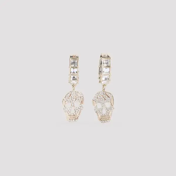 Alexander McQueen Pavè Skull Earrings - Silver
