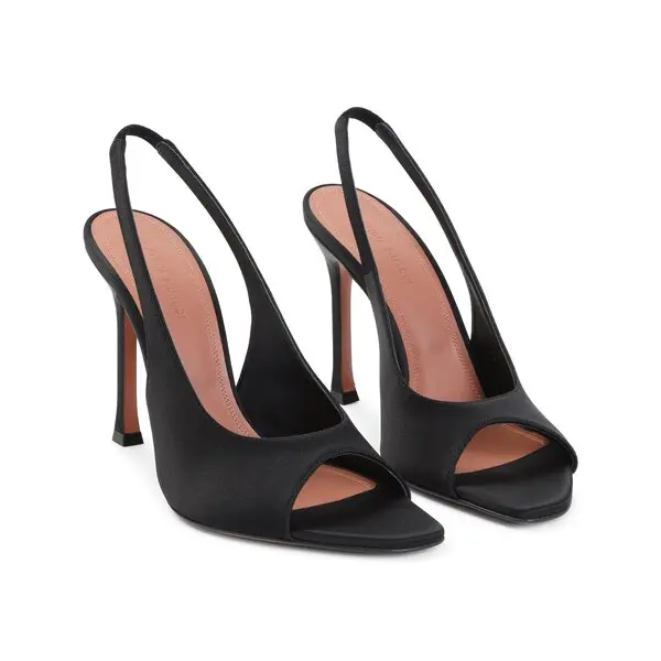Amina Muaddi Alexa 105 Satin Slinback