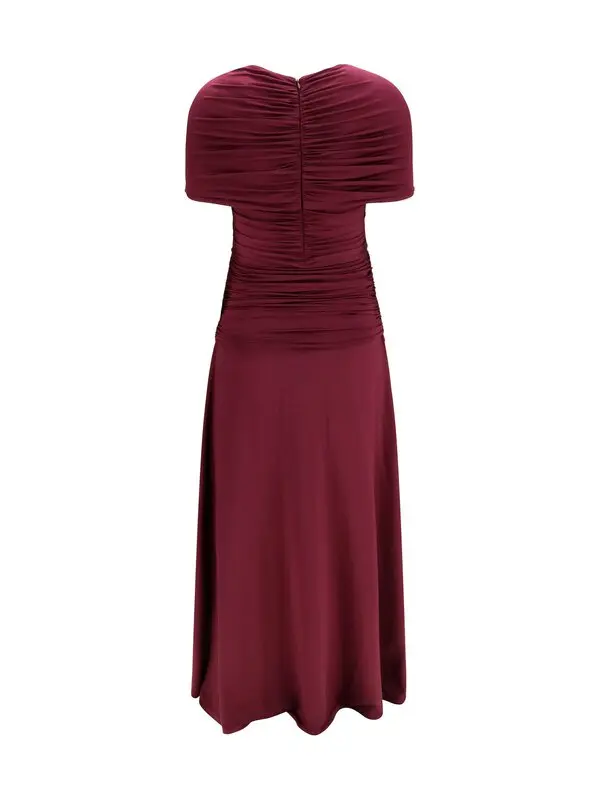 SELF-PORTRAIT Ruched Midi Dress In Jersey