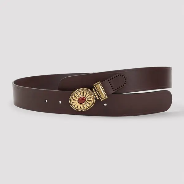 Etro Leather Belt - Brown