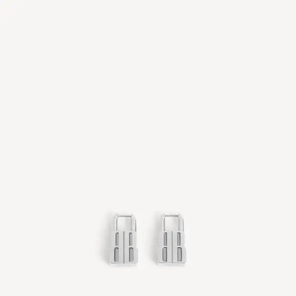 Balenciaga Nano Lock Earrings - Silver