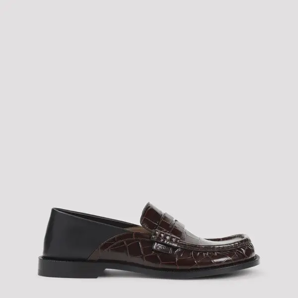 Loewe Campo Flap Back Loafers - Brown
