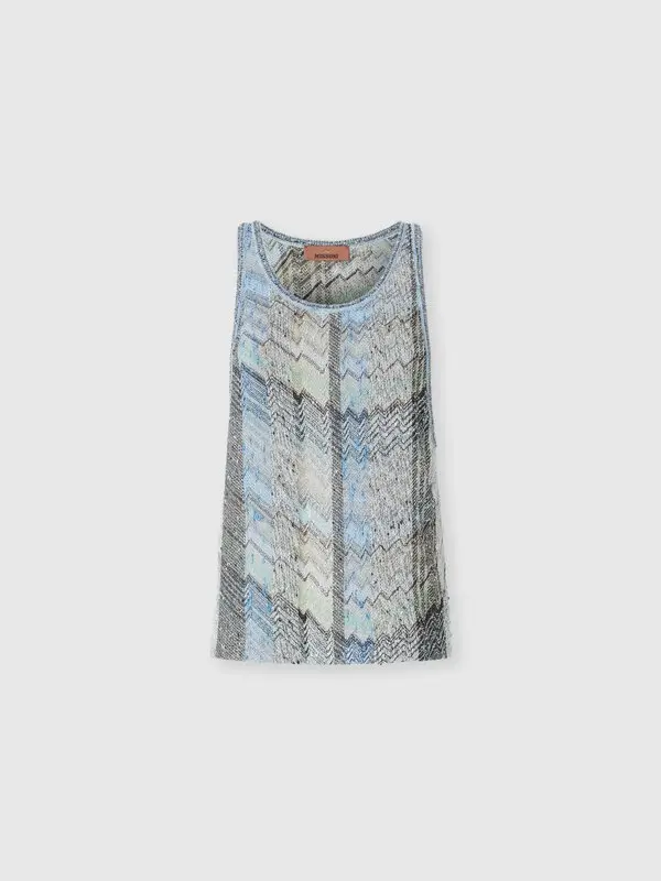 Missoni Tank Top With Crossed Wave Motif And Lam - Multicoloured