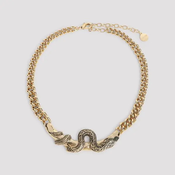 Roberto Cavalli Serpentine Necklace - Silver